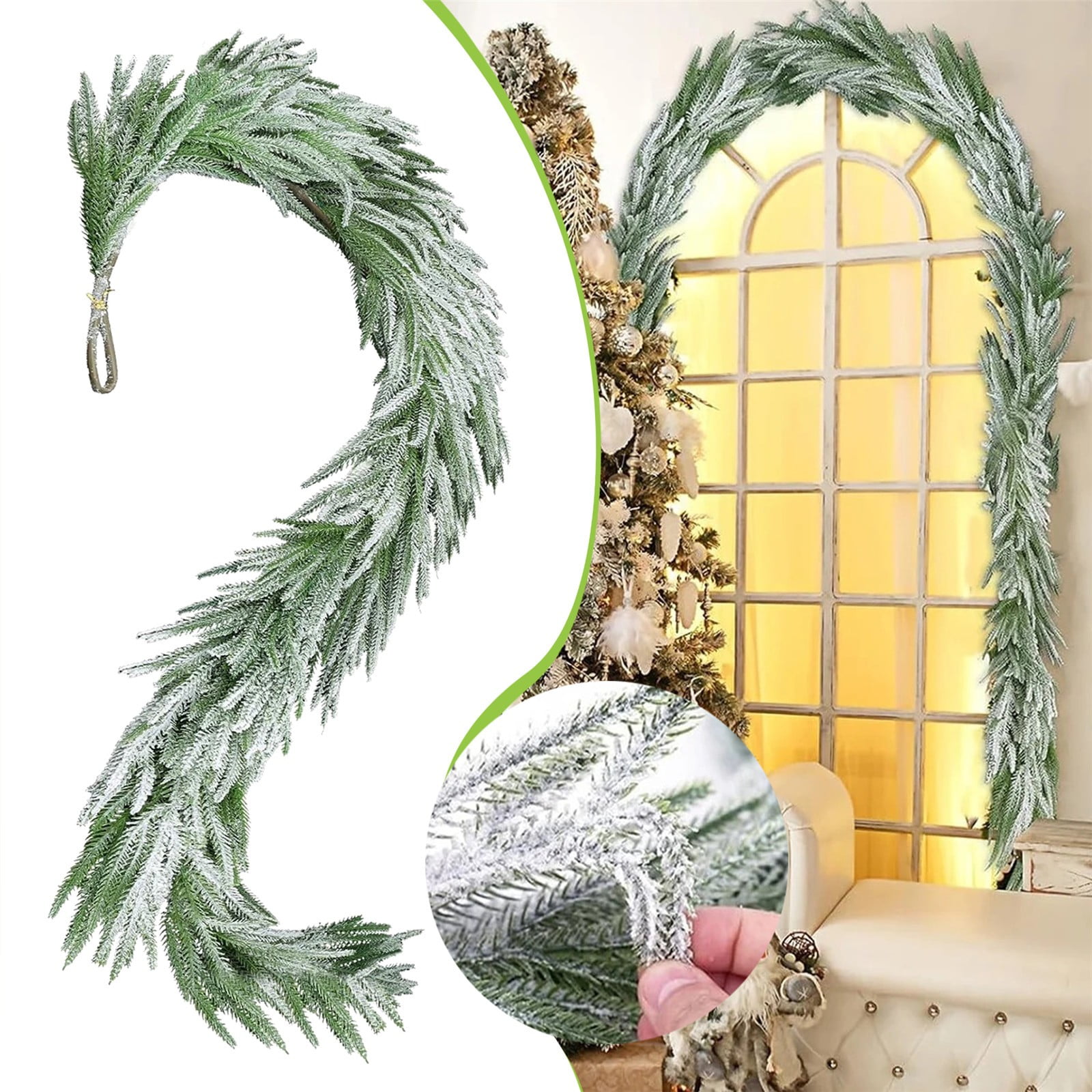 Christmas Simulation Soft Rubber Snowflake Rattan/ 6ft Christmas ...