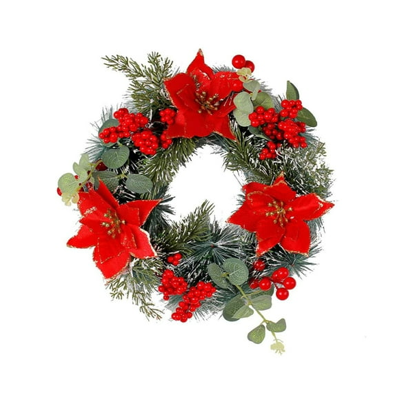Christmas Simulation Wreath - 30CM Realistic Door Hanging Decor for ...