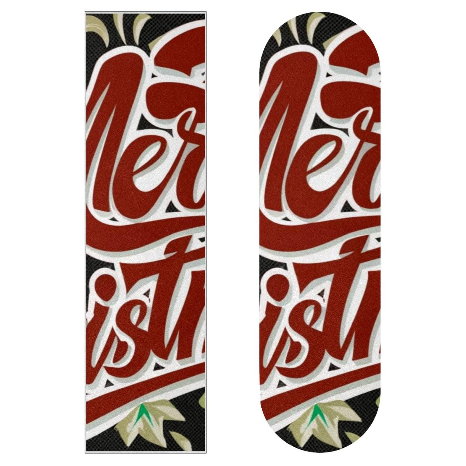 Christmas Skateboard Grip Tape Stickers Pack of Two - Emery Surface ...