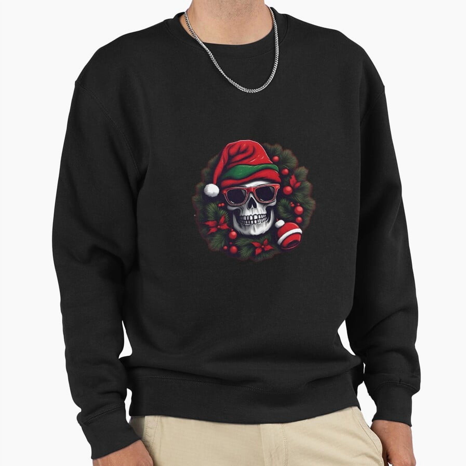 Christmas Skeleton Head Ho Ho Retro Vintage Funny Graphic Aesthetic ...