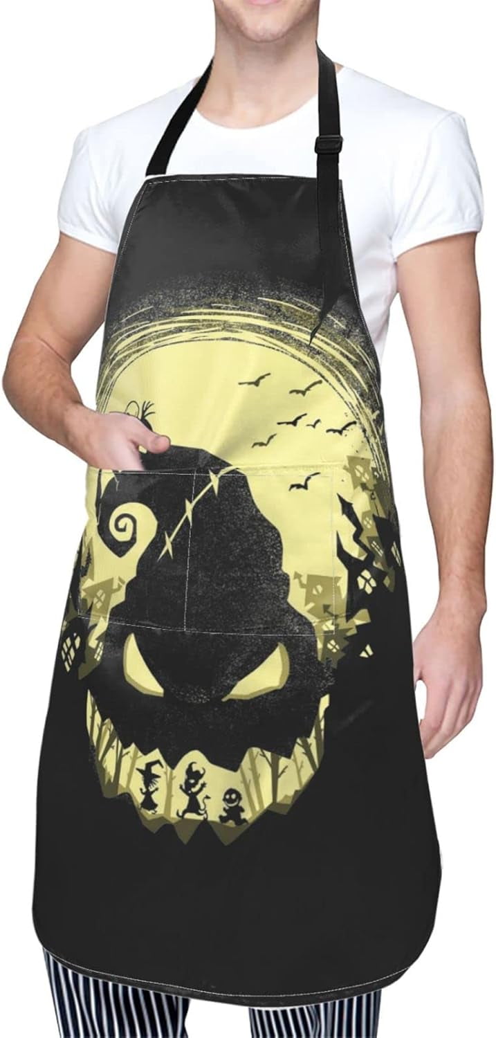Christmas Skellington Adjustable Bb Apron For Men and Women Chefs ...