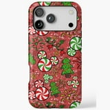 Christmas Sketched Mouse Ears Design Phone Case iPhone Case 17 to 11 ...