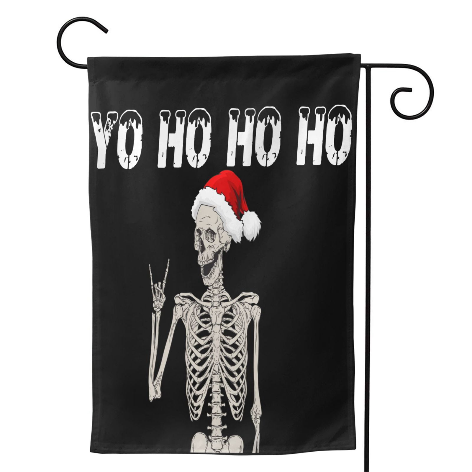 Christmas Skull Yo Ho Ho Ho Garden Flag 28"X40" Outdoor Indoor Garden ...