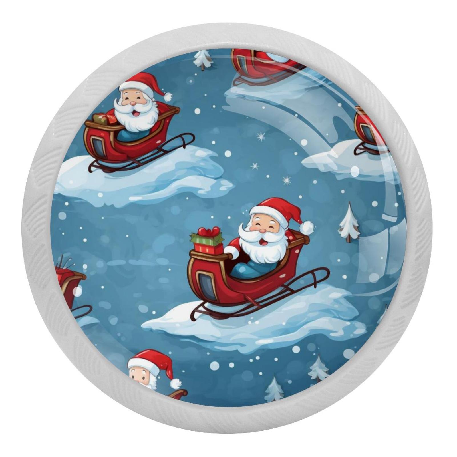 Christmas Sleigh Round Glow-in-the-Dark Dresser Hardware Pack ...