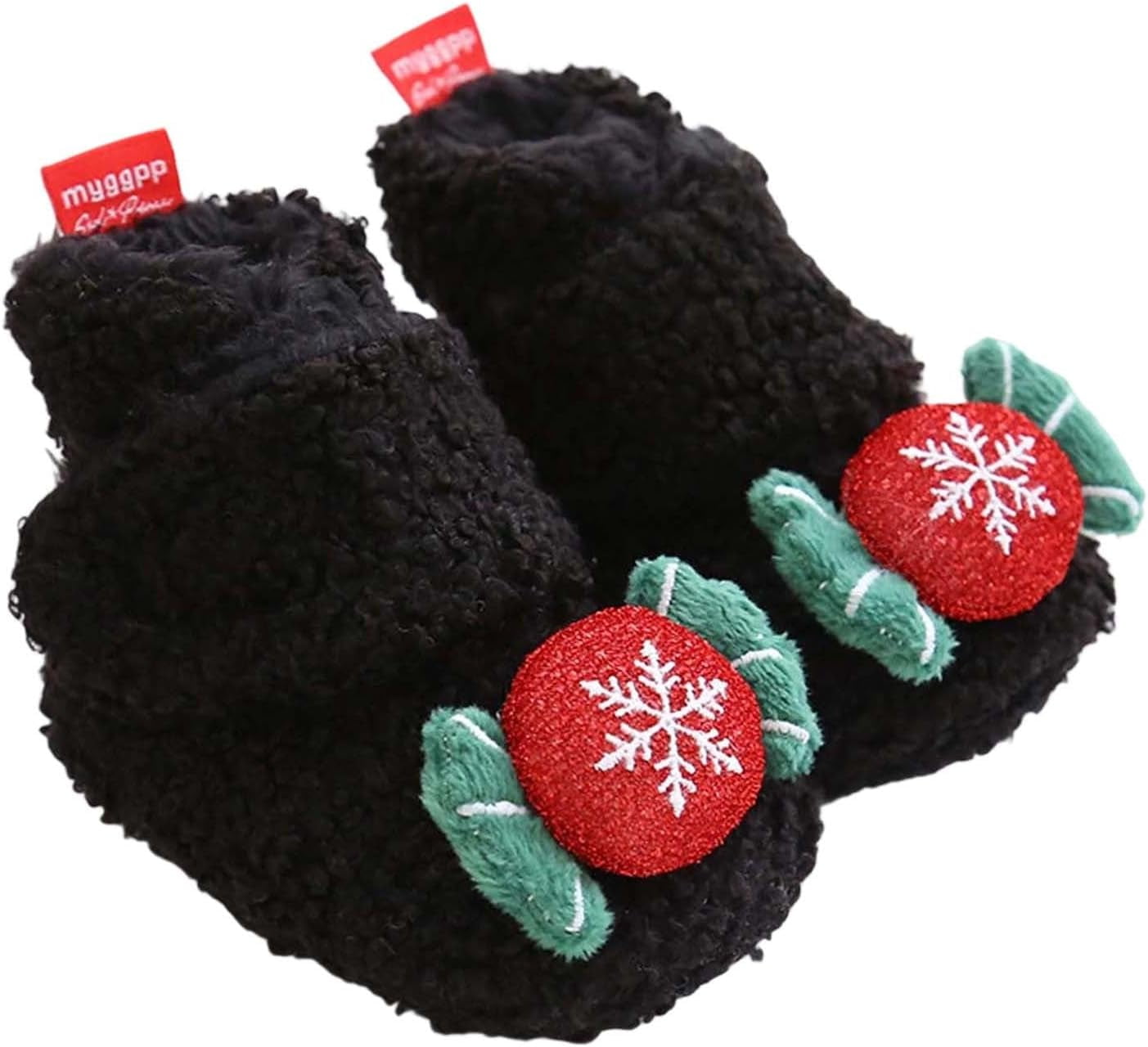Christmas Slippers Toddler, Baby Booties With Gripper Soles,Xmas ...