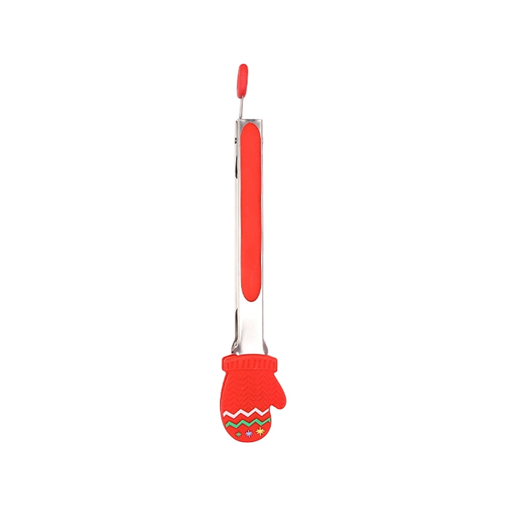 Christmas Small Tongs Set - Stainless Steel Food Clips with Silicone ...