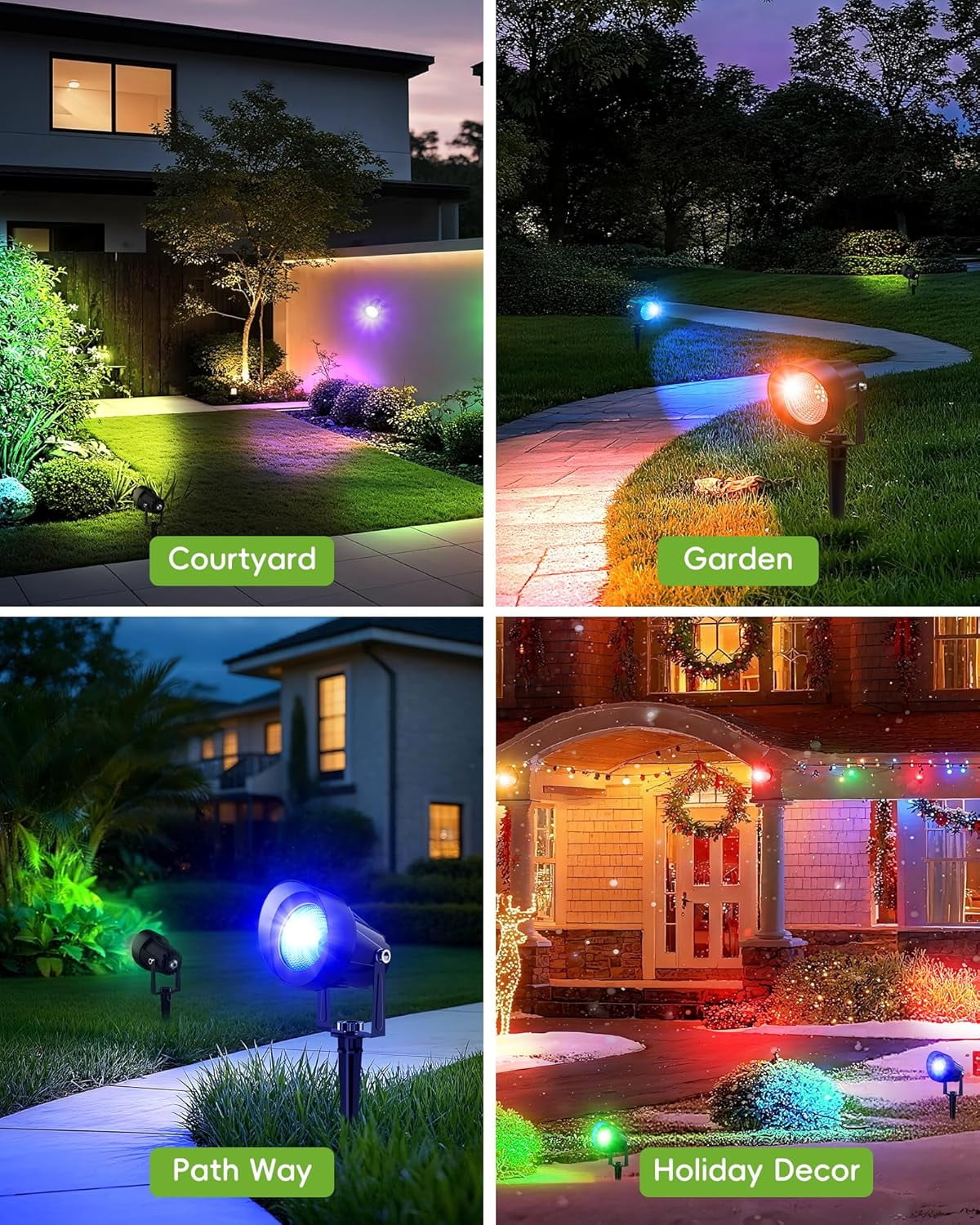 Christmas Smart Spot Lights Outdoor, Color Changing Warm White ...
