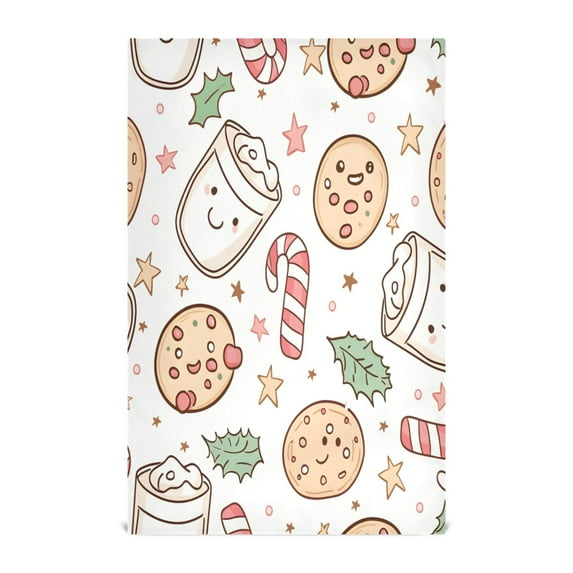 Christmas Snack Pattern Kitchen Towels Dishcloth Decorative Waffle ...