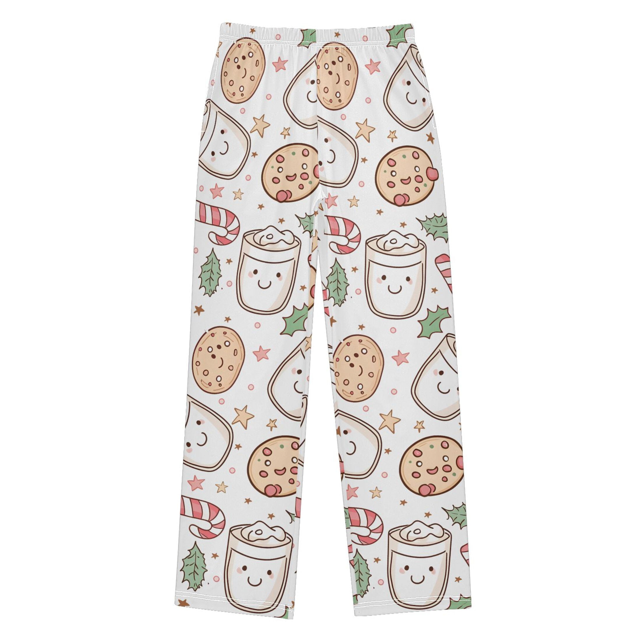 Christmas Snack Pattern Pajama Pants Soft Lightweight Lounge Pants ...