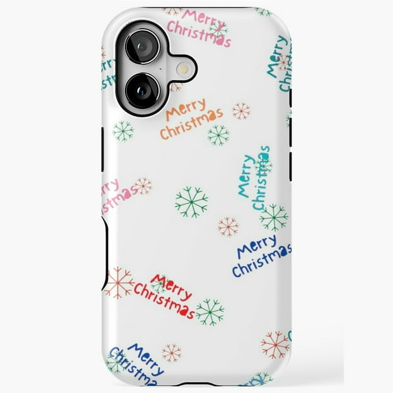 Christmas Snow Confetti Protective Cover for iPhone 11 12 13 14 15 16 ...