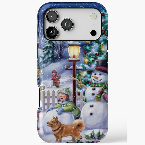 Christmas Snow Day Winter Landscape Phone Case iPhone Case 17 through ...