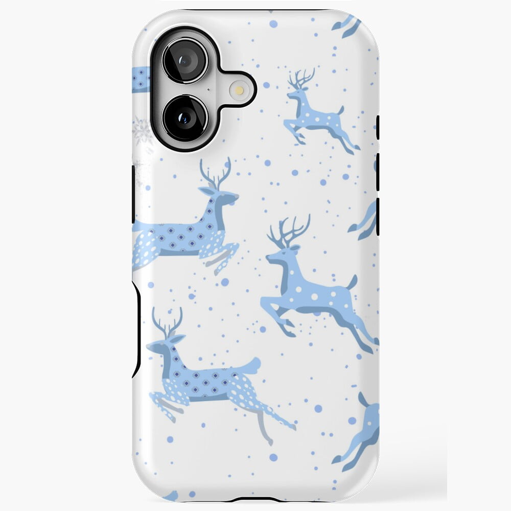 Christmas Snow Deer Holiday Case for iPhone 11 12 13 14 15 16 17 Pro ...