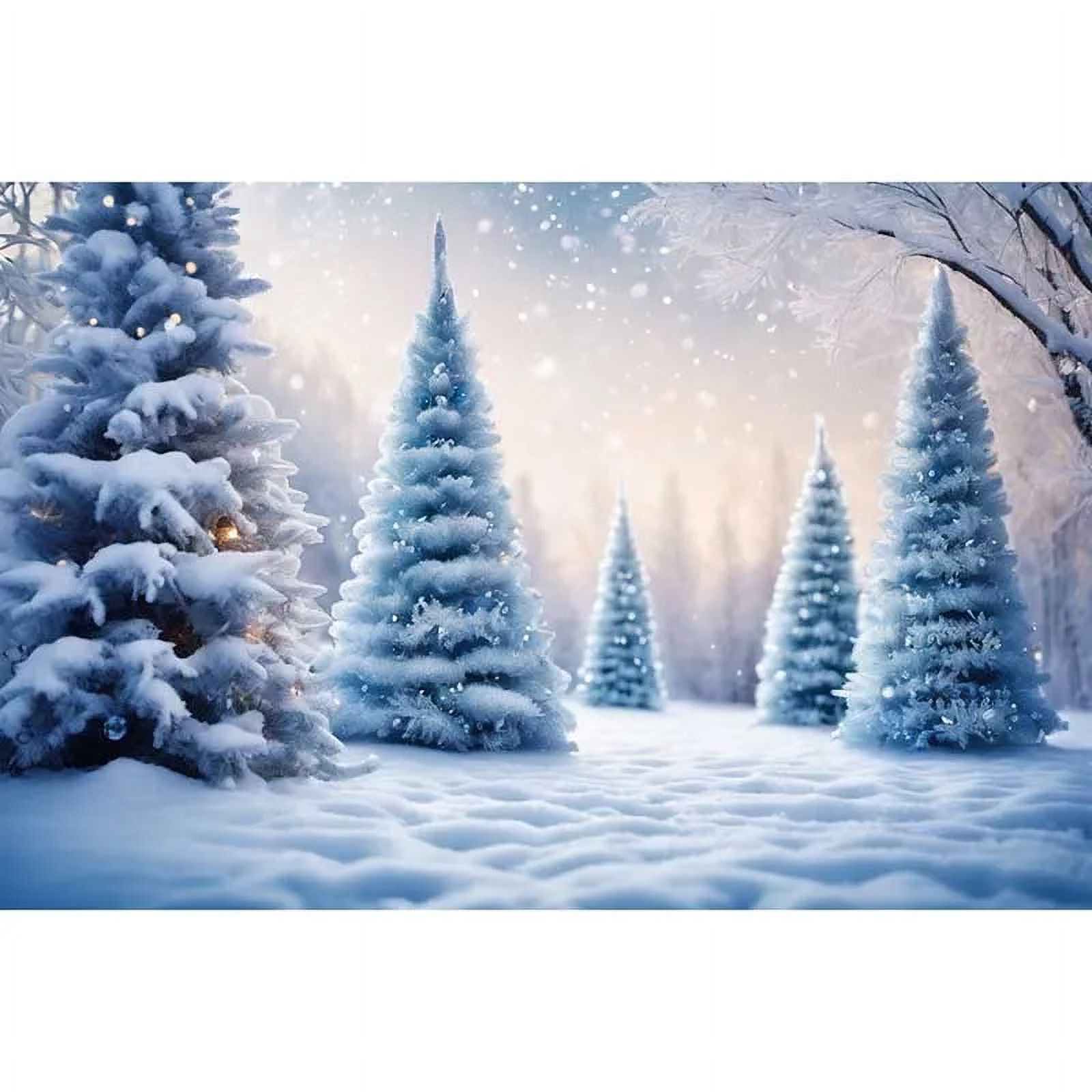Christmas Snow Forest Landscape Backdrops Photography Baby Home Party ...