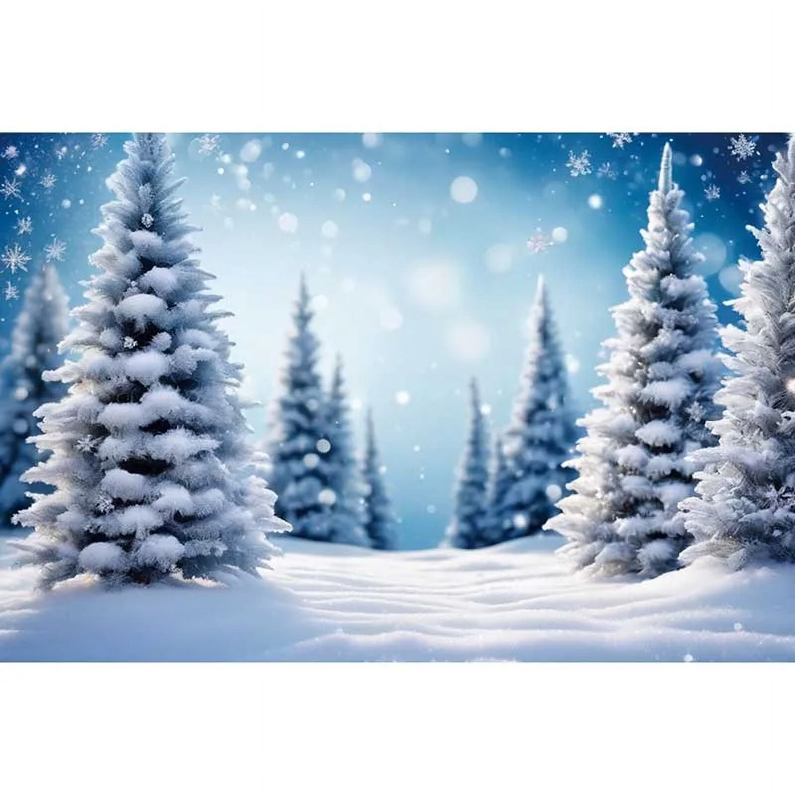 Christmas Snow Forest Landscape Backdrops Photography Baby Home Party ...