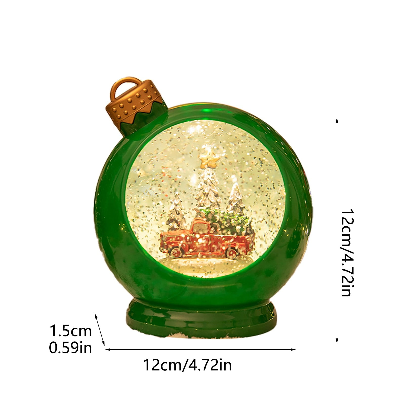 Christmas Snow Globe with Music and LED Lights, Rotating Falling Snow ...