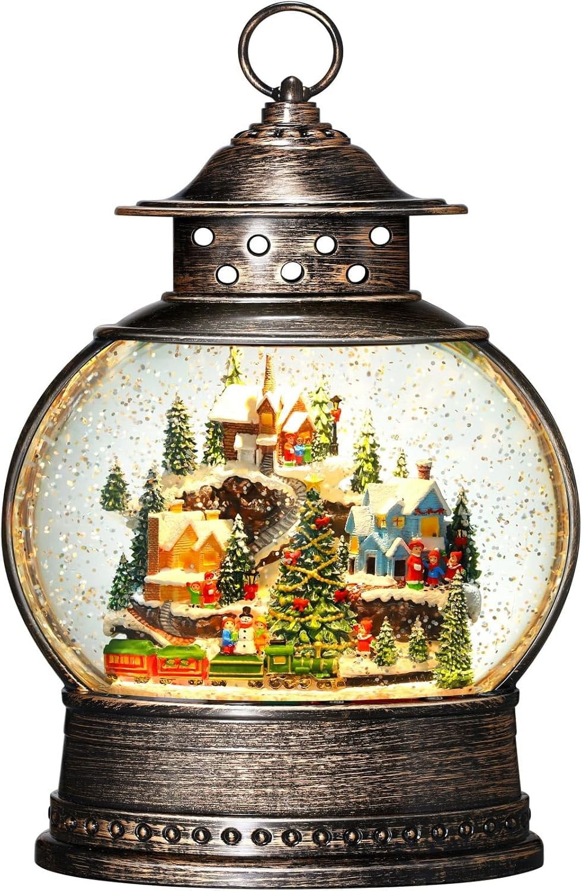 Christmas Snow Globes Lantern 12 Inch Village Snow Globe, Lighted ...