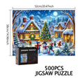Christmas, Snow Scene 500pcs/1000pcs Puzzle Game - Gift - Family ...