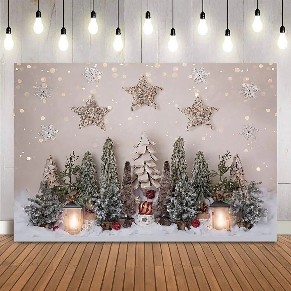 Christmas Snowflake Backdrop for Photography Winter Pine Tree Newborn ...