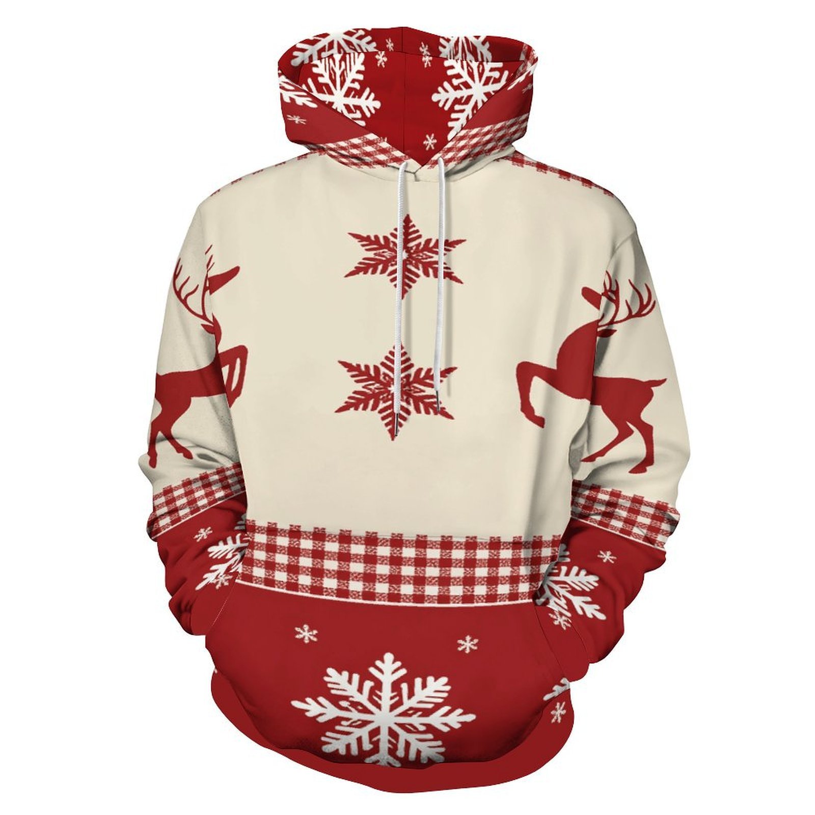 Christmas Snowflake Deer 3d Sweatshirts Hoodie Fashion Casual ...
