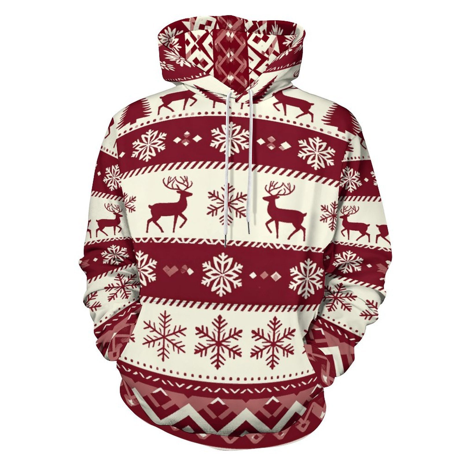Christmas Snowflake Deer 3d Sweatshirts Hoodie Fashion Casual ...