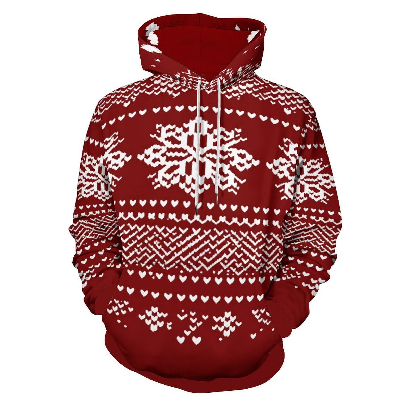Christmas Snowflake Deer Men's Women New Sweatshirt Hoodie Men's Plus ...