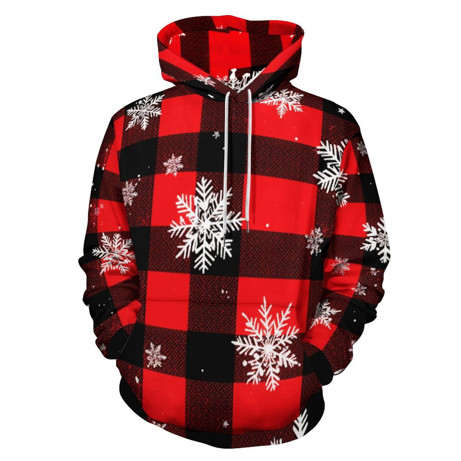 Christmas Snowflake Deer Men's Women Vintage 3D Hooded Sweatshirt - All ...