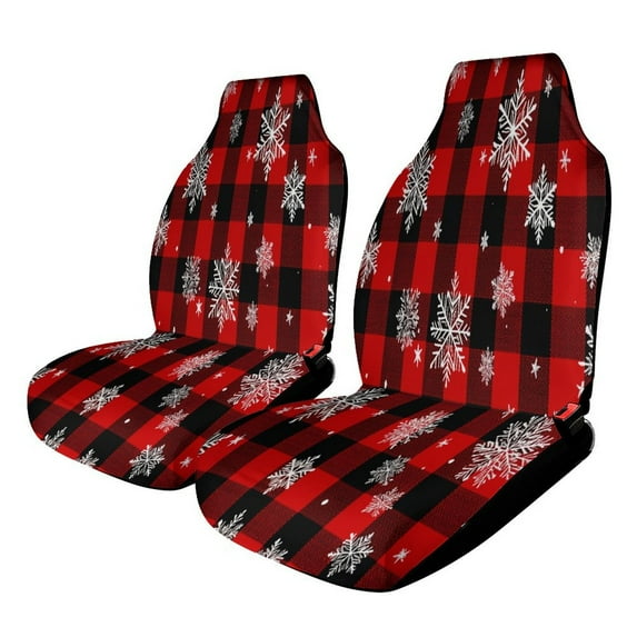 Christmas Snowflake Deer Set of 2Pcs Car Seat Covers Easy Clean ...
