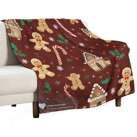 Christmas Snowflake Deer Throw Blanket for Women, Men- Super Soft Plush ...