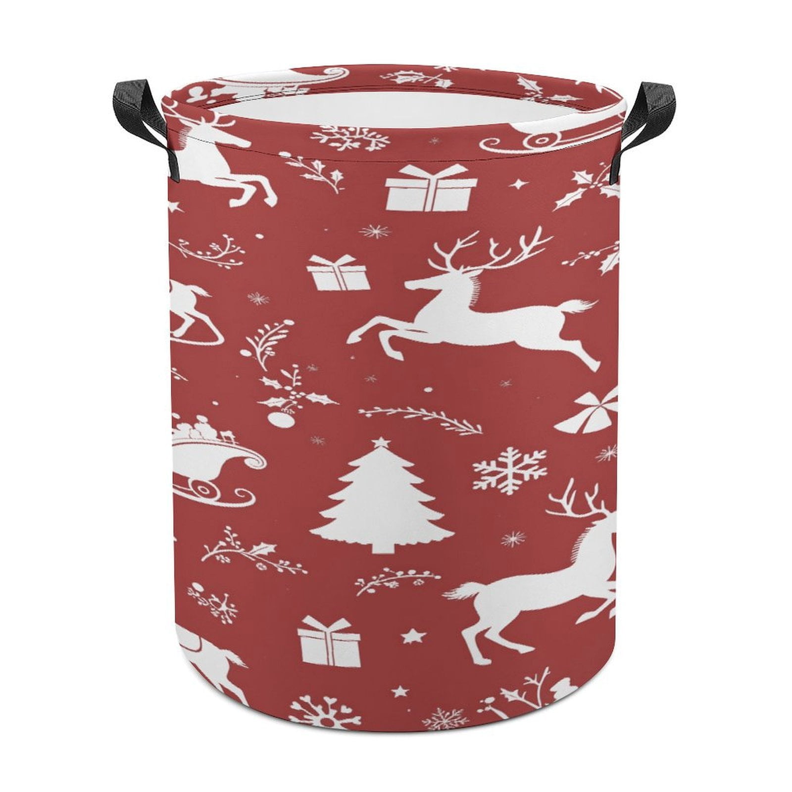 Christmas Snowflake DeerLaundry Basket Collapsible Clothing Hamper Toys ...