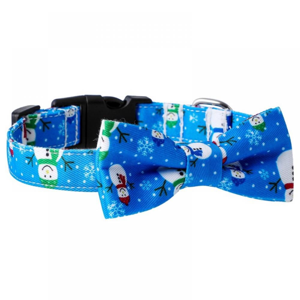 Christmas Snowflake Dog Collars Adjutable Dog Collars With Bow Tie And ...