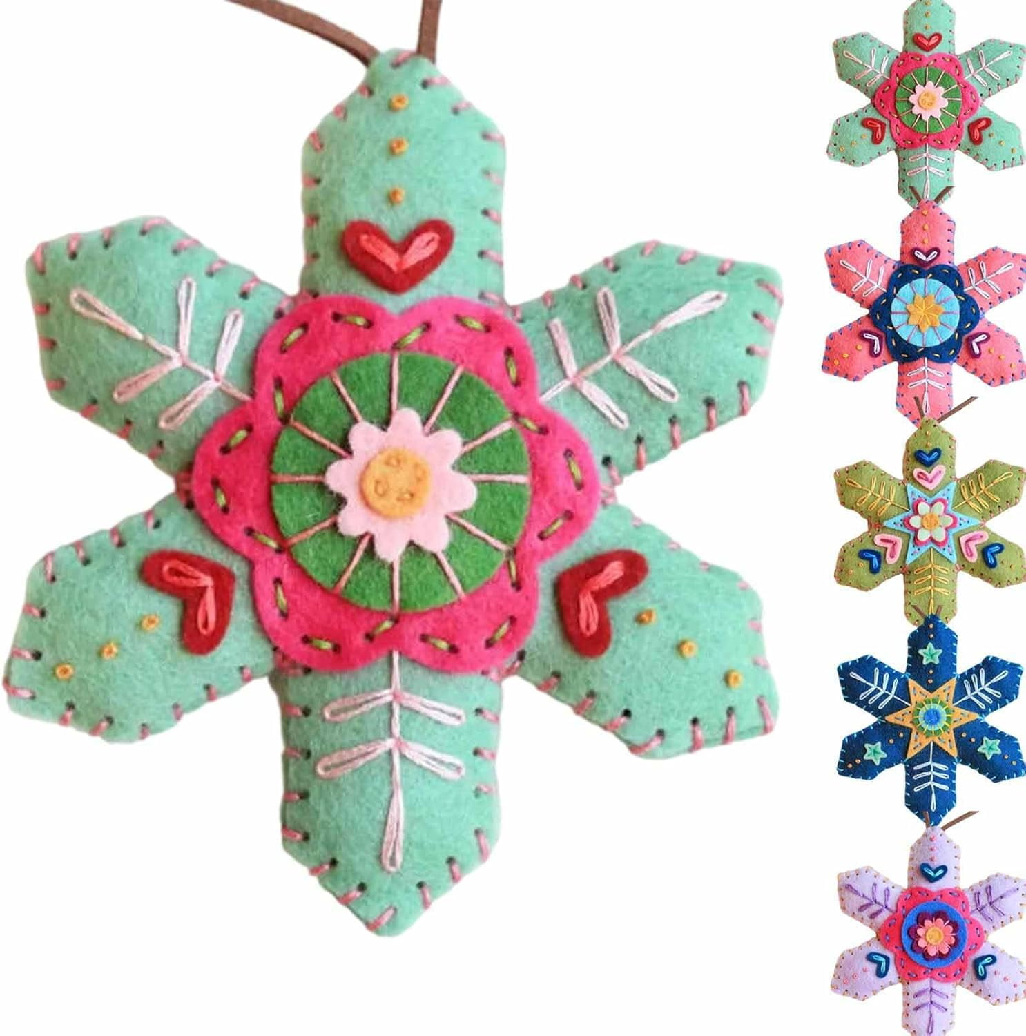 Christmas Snowflake Felt Ornament, 2025 New Beginner-Friendly Craft DIY ...