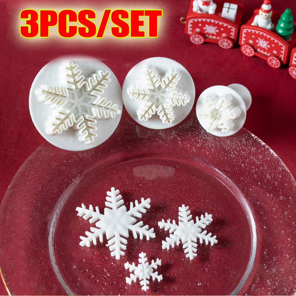 Christmas Snowflake Fondant Cookie Baking Cutters Christmas Cookie ...
