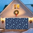 Christmas Snowflake Garage Door Banner Covers, Winter Cowboy Blue ...