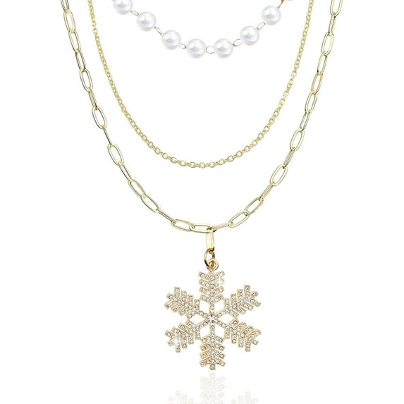 Christmas Snowflake Necklace Pendant Jewelry Sterling Silver Snowflake ...