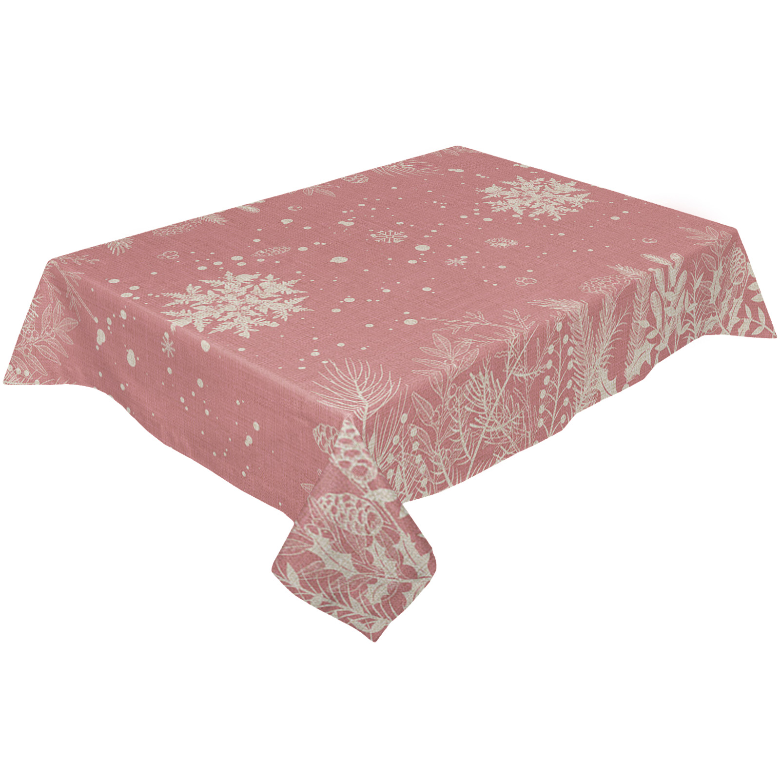 Christmas Snowflake Plant Pine Needles Tablecloth Christmas Dining ...