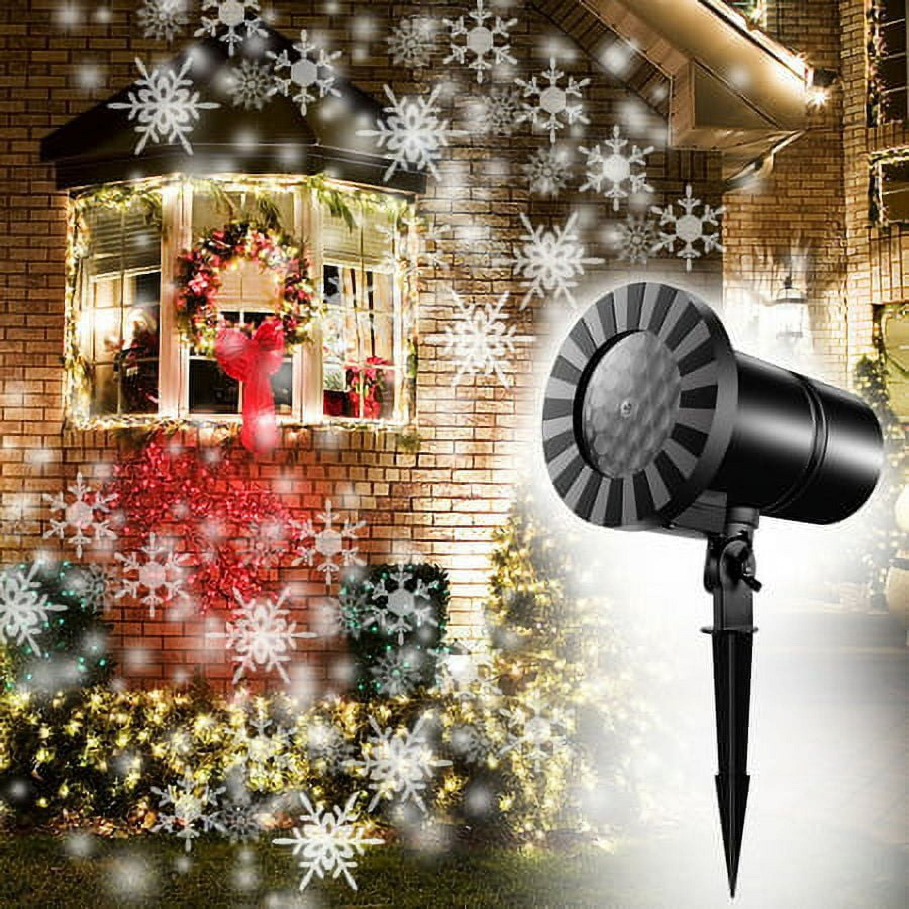 "Christmas Snowflake Projector Light, 2024 Upgraded Dynamic Snowfall ...