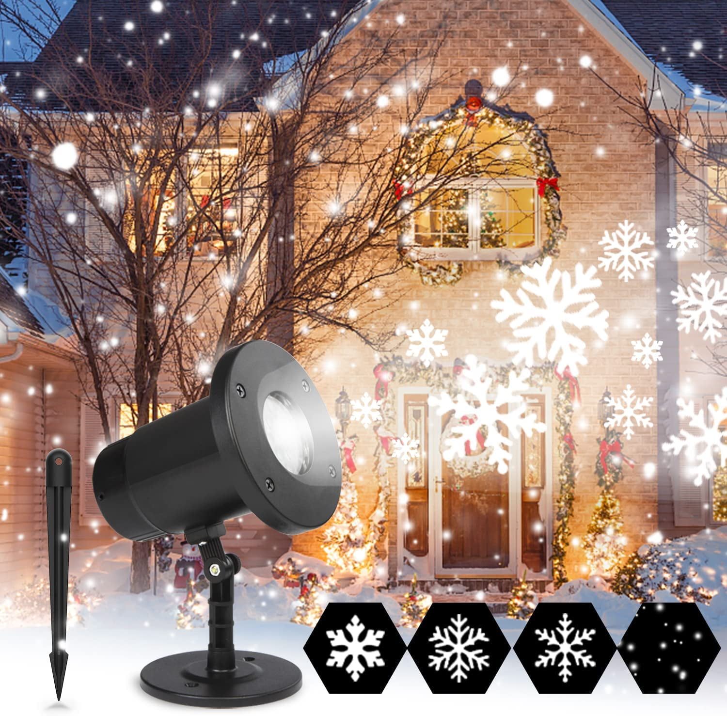 Christmas Projector Lights Outdoor, Waterproof Led Snowflake Projector ...