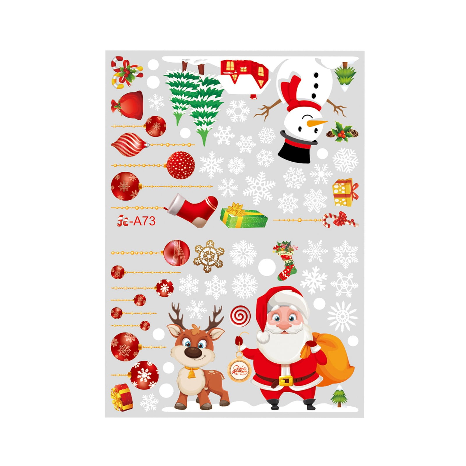 Christmas Snowflake Sticker Set Lovely Holiday Window Sticker,Easy to ...