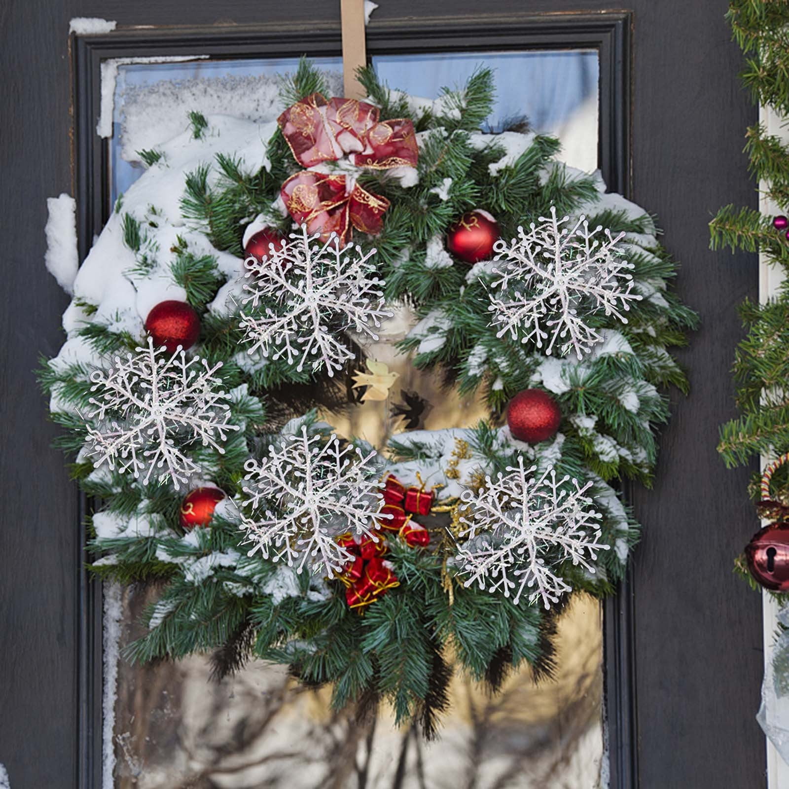 Christmas Snowflake Tree Ornaments Set of 3, Hanging String Decorations ...