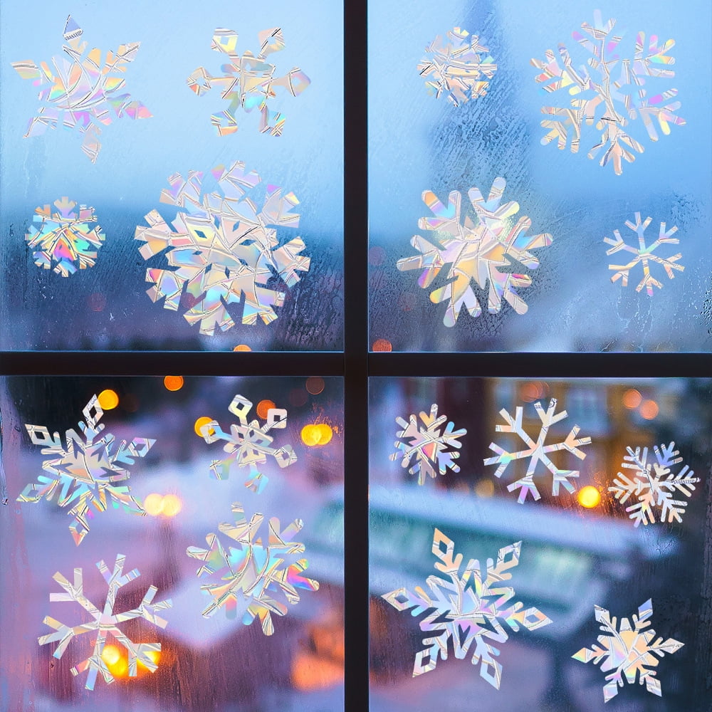 Christmas Snowflake Window Clings for Glass Windows Decorations, 1 ...