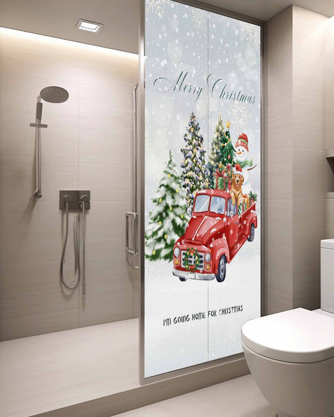 Christmas Snowflake Window Privacy Film Stained Glass Window Film ...