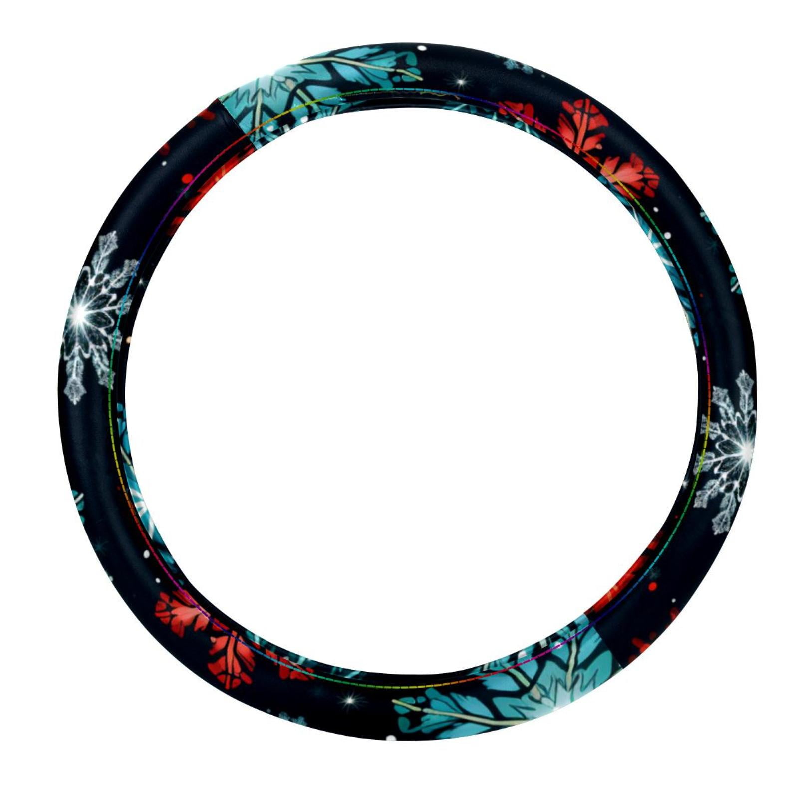 Christmas Snowflakes 14.5 Inch Printing PVC Leather Car Wheel Cover ...