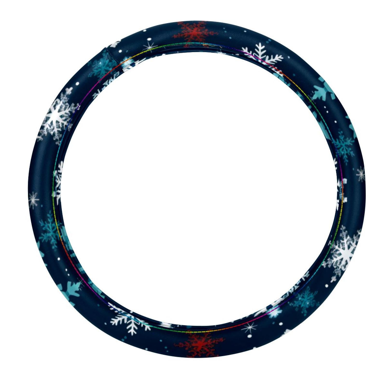 Christmas Snowflakes 14.5 Inch Printing PVC Leather Car Wheel Cover ...