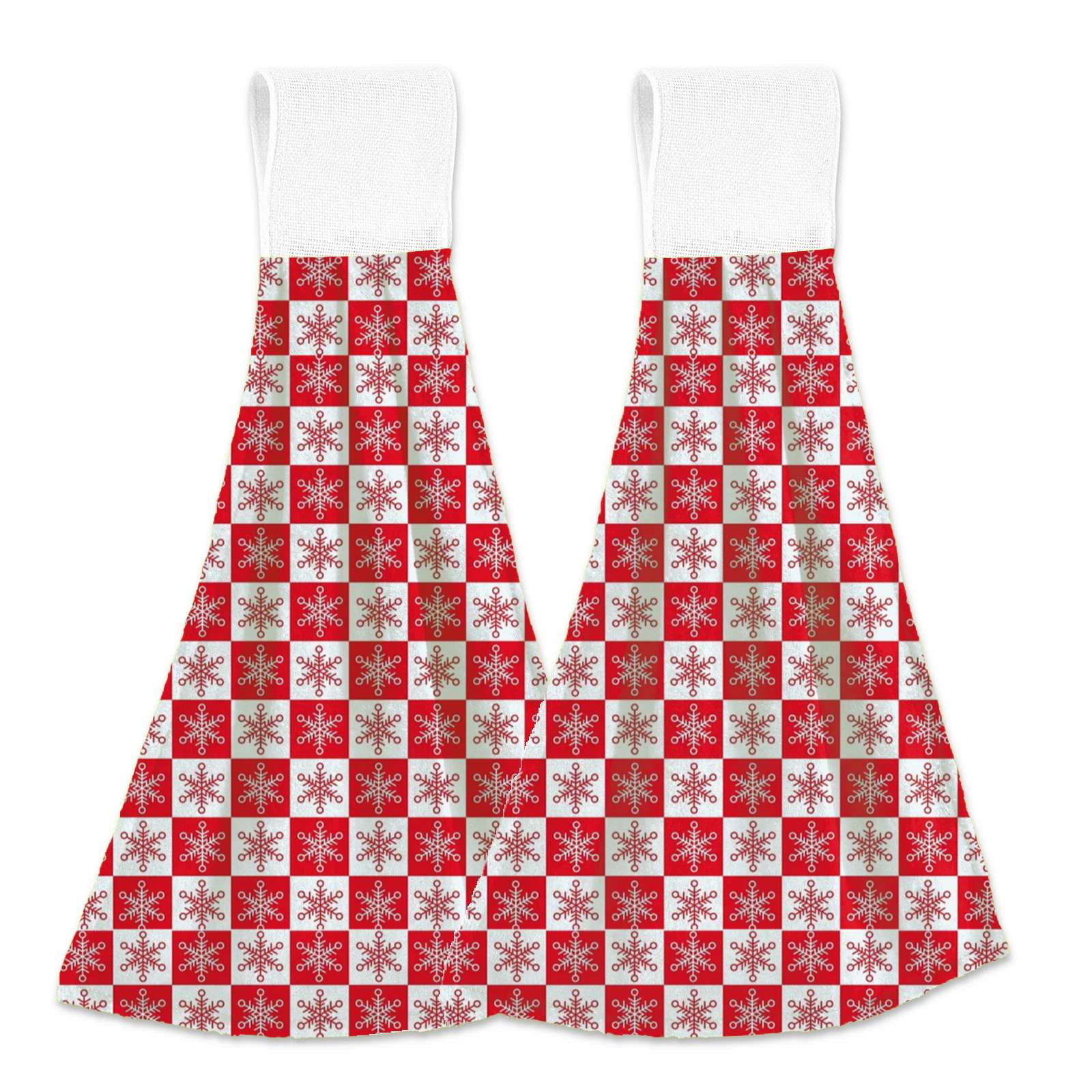 Christmas Snowflakes - Christmas Checker Snow Hanging Kitchen Hand ...