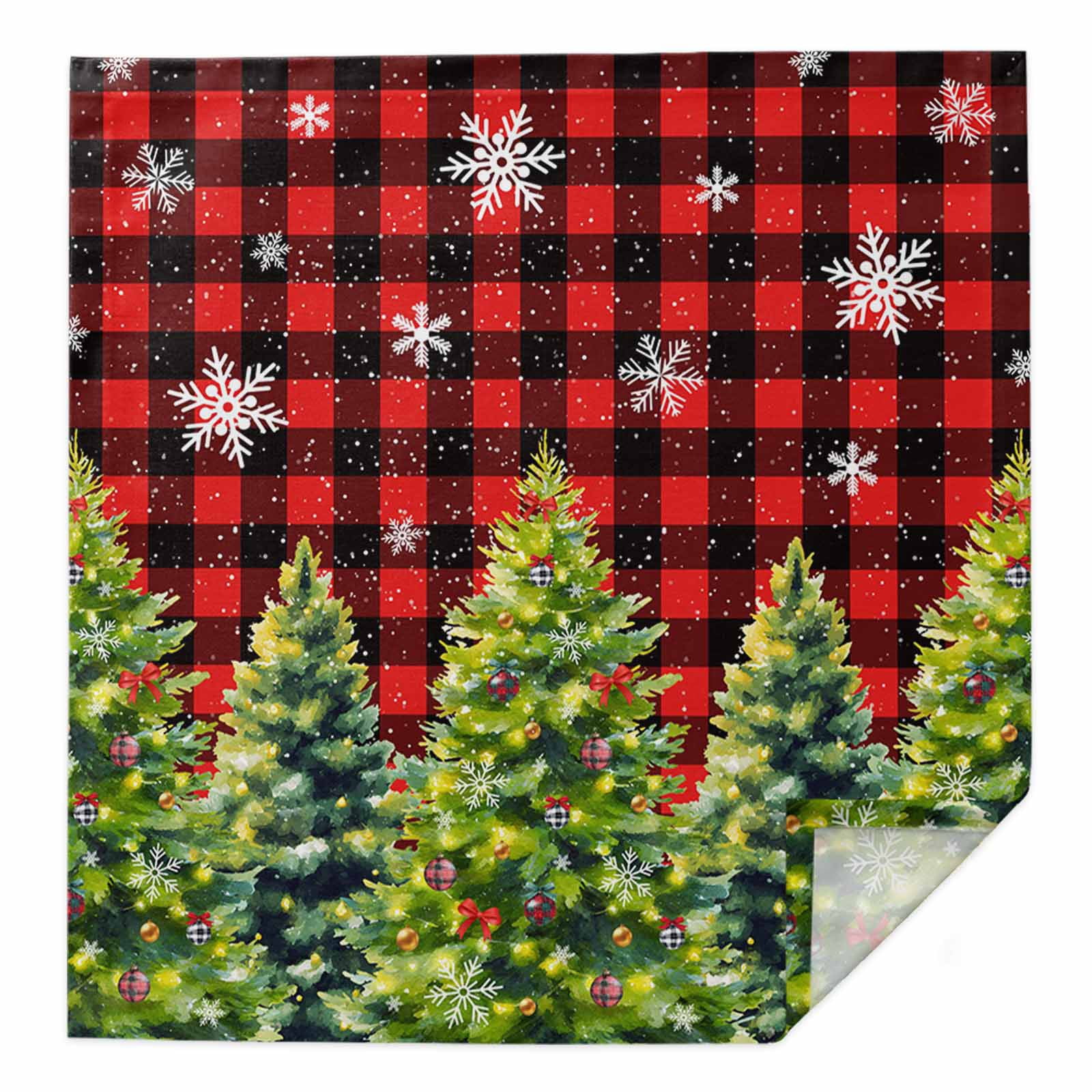 Christmas Snowflakes Cloth Napkins Washable Set of 1,Xmas Winter Green ...
