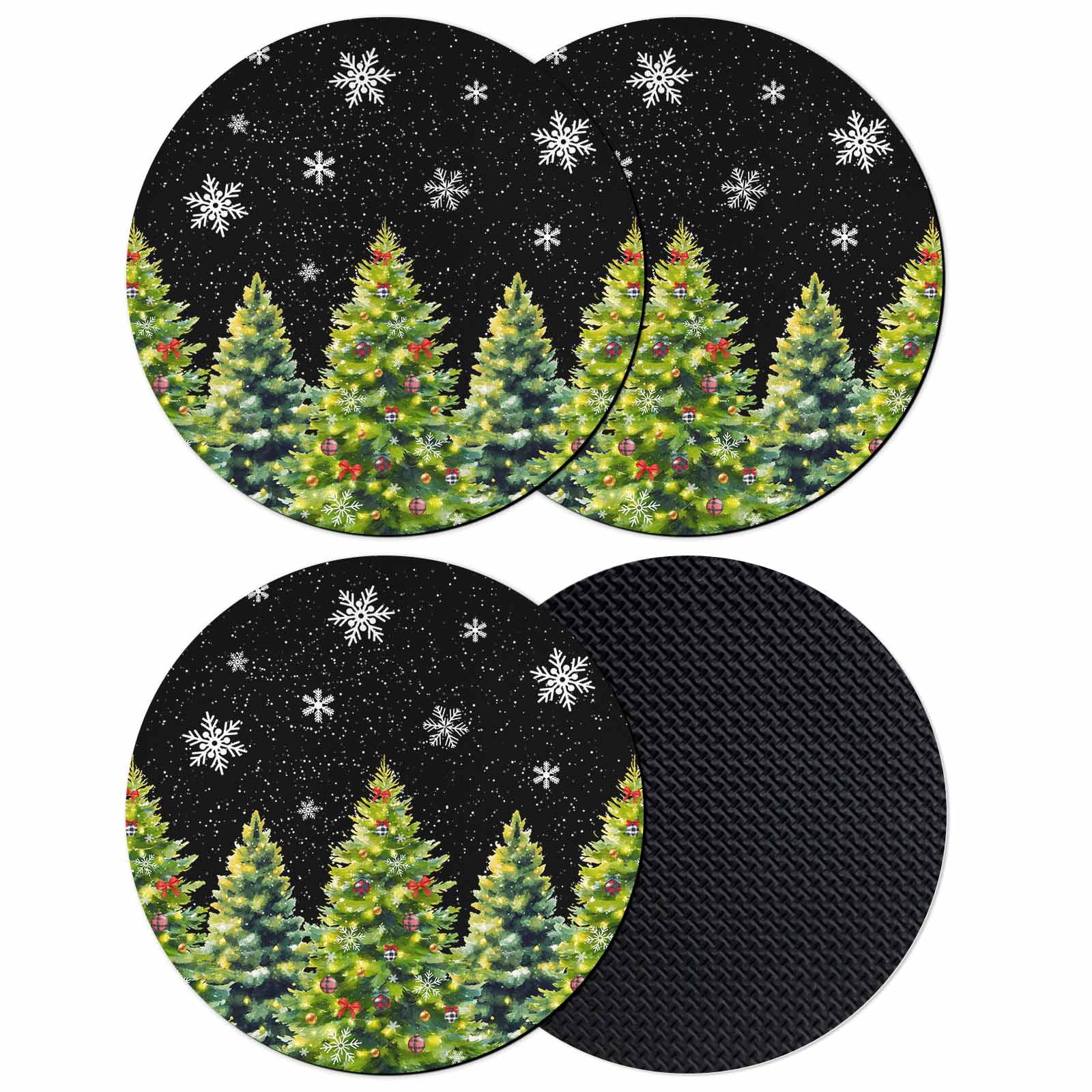 Christmas Snowflakes Coasters Set of 4, Absorbent Coasters for Drinks ...
