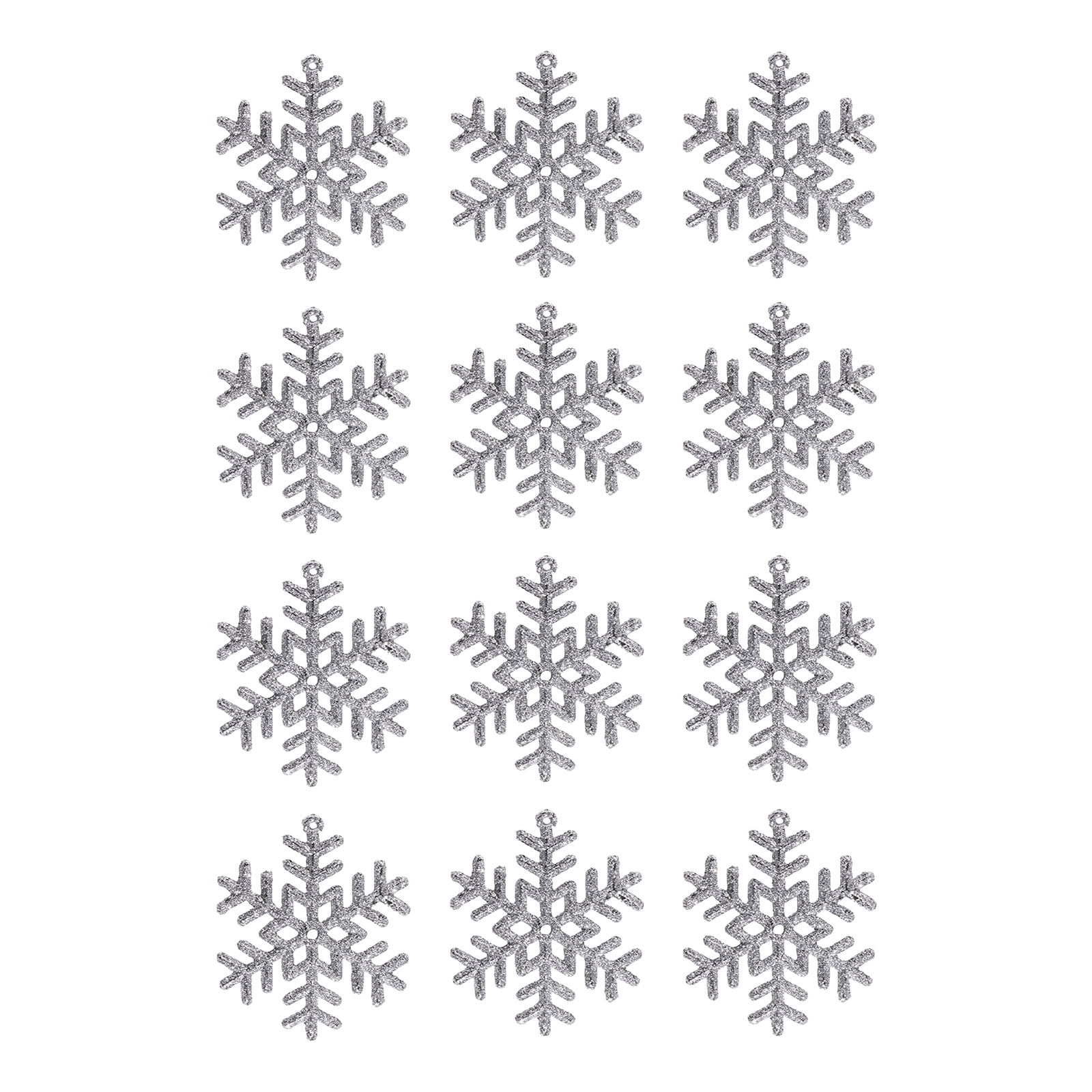 Christmas Snowflakes Decorations 12-Piece Set Colorful Ornaments for ...