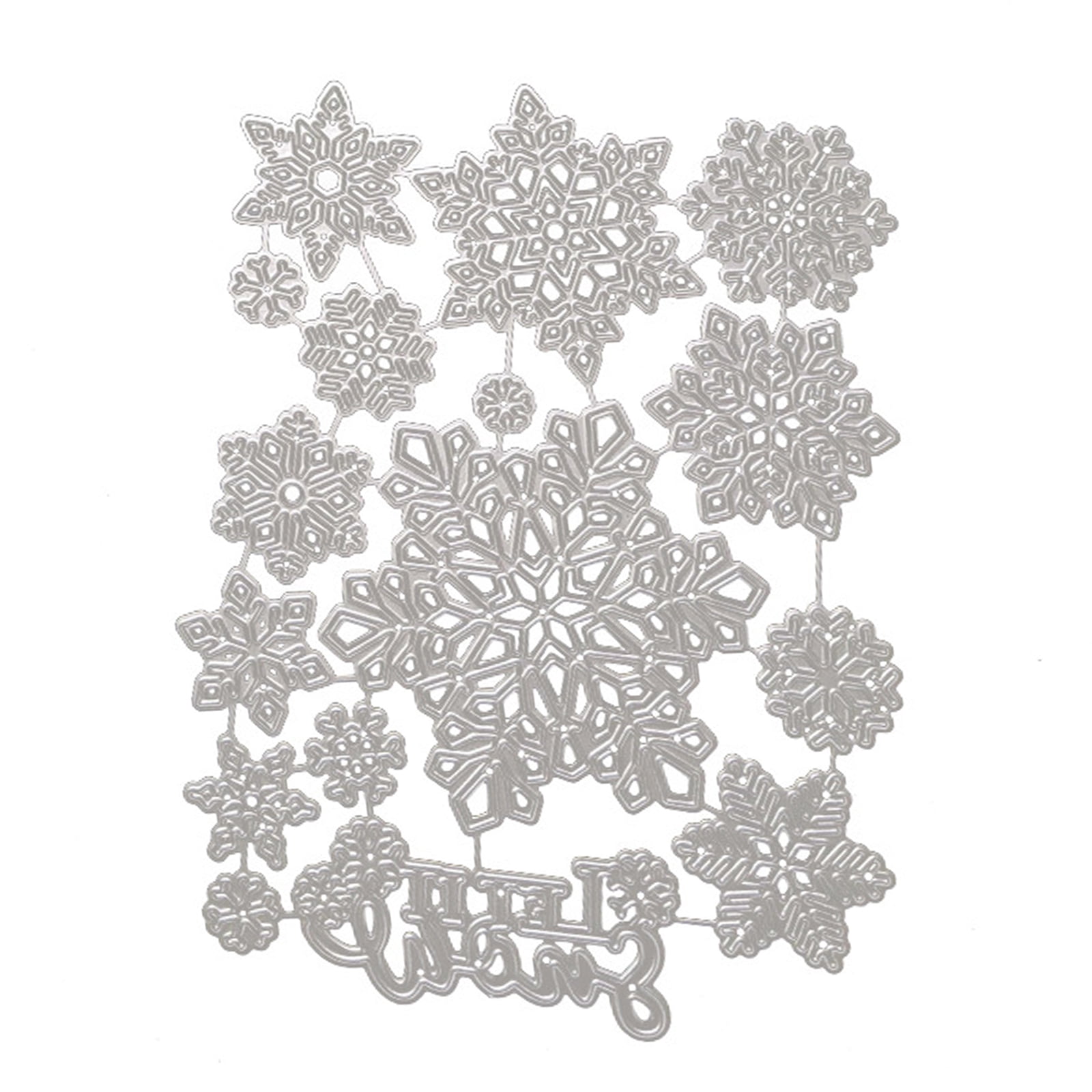 Christmas Snowflakes Die Cut Heavy Duty Metal Embossing Stencils Carbon ...
