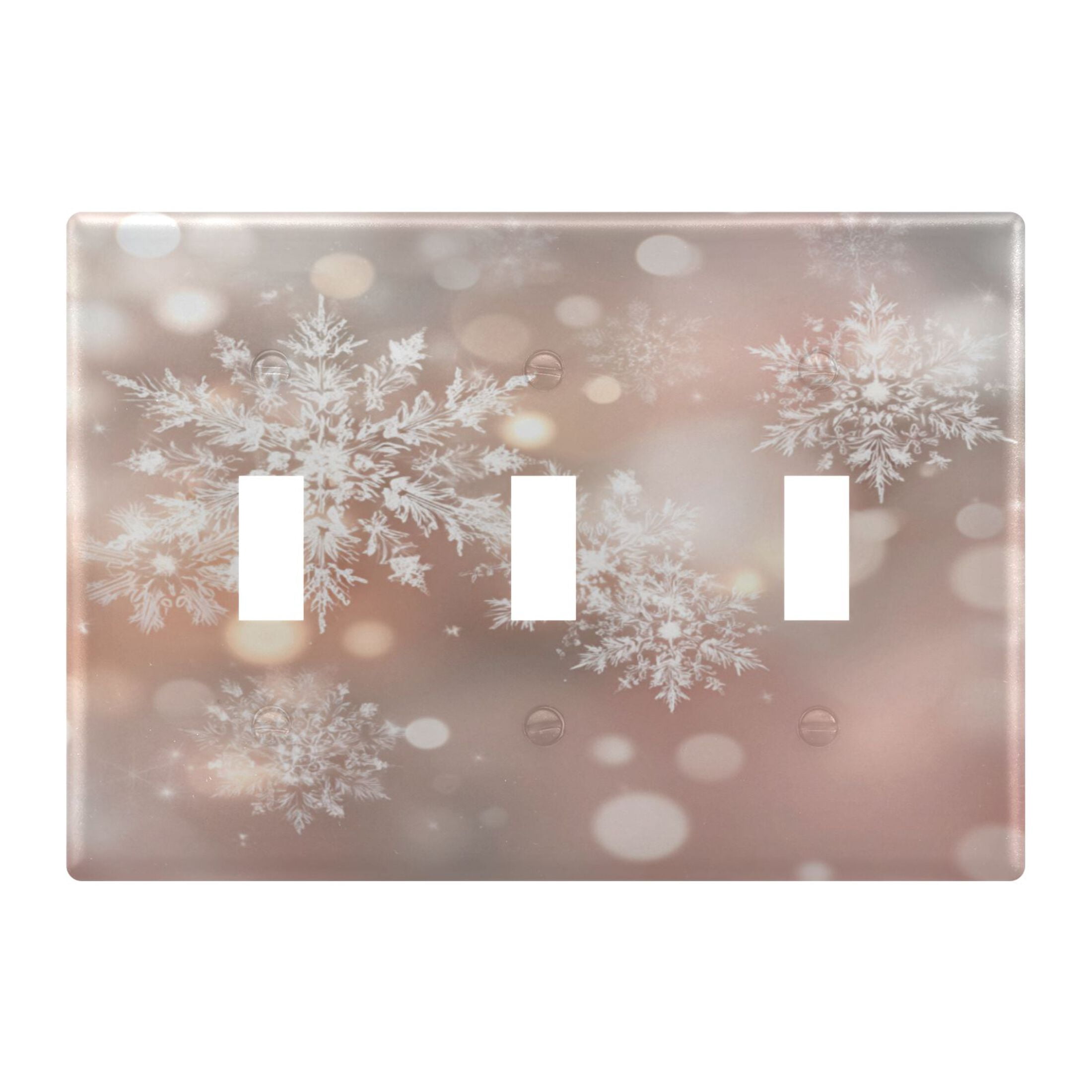 Christmas Snowflakes Flash Spots Light Switch Cover Electrical Outlet ...