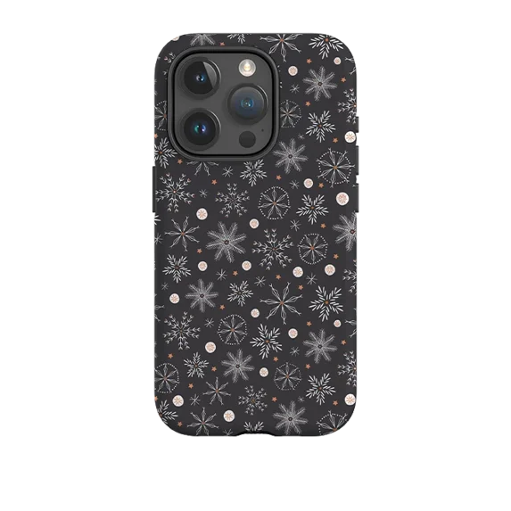 Christmas Snowflakes Pattern Holiday Art iPhone Case 17 through 11 Pro ...